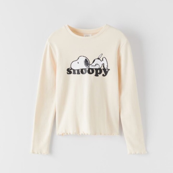 Zara | Shirts & Tops | Zara Kids Snoopy Peanuts Shirt | Poshmark